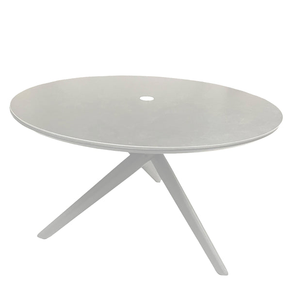 Outdoor Round 120cm Table In Natural - Kendal By Vila