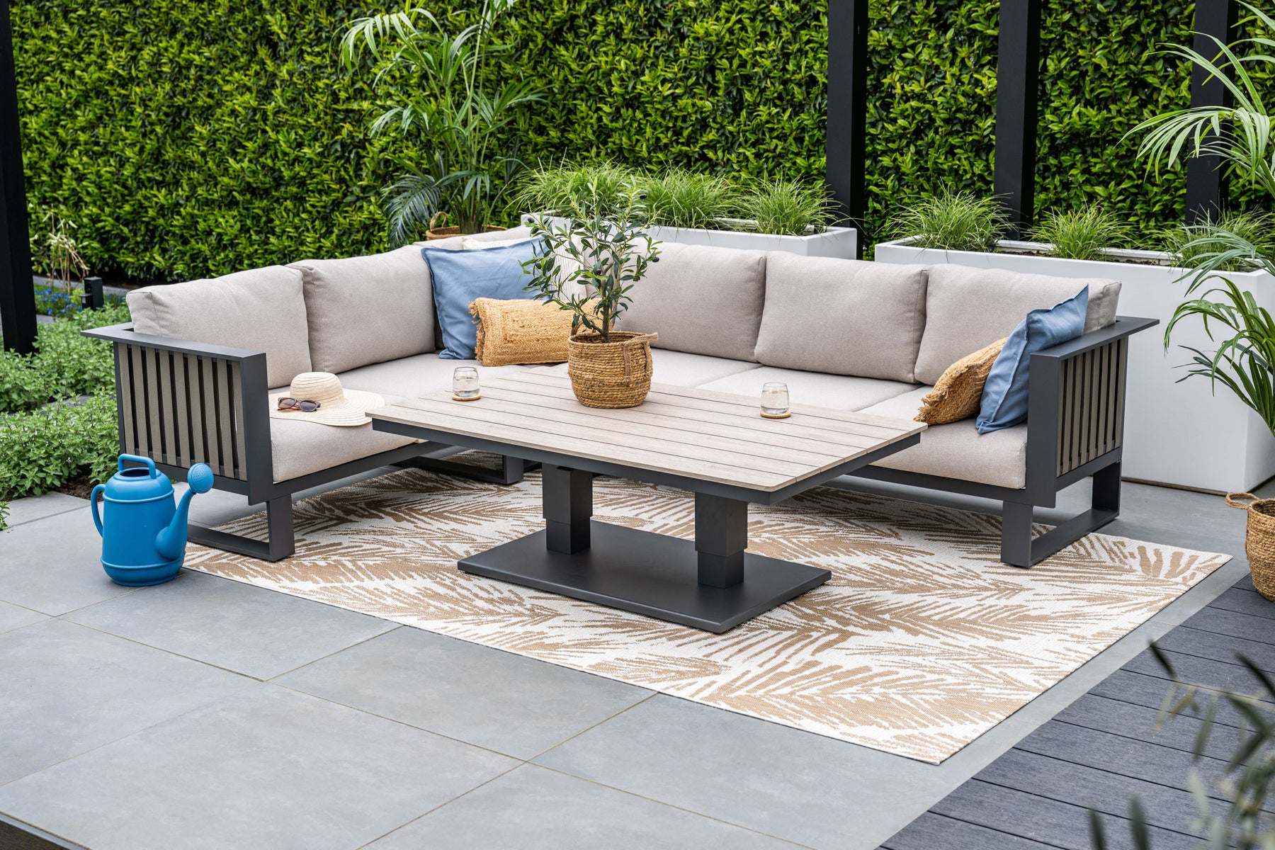 Bologna Modular Outdoor Corner Sofa Set - Adjustable Table | Garden Im